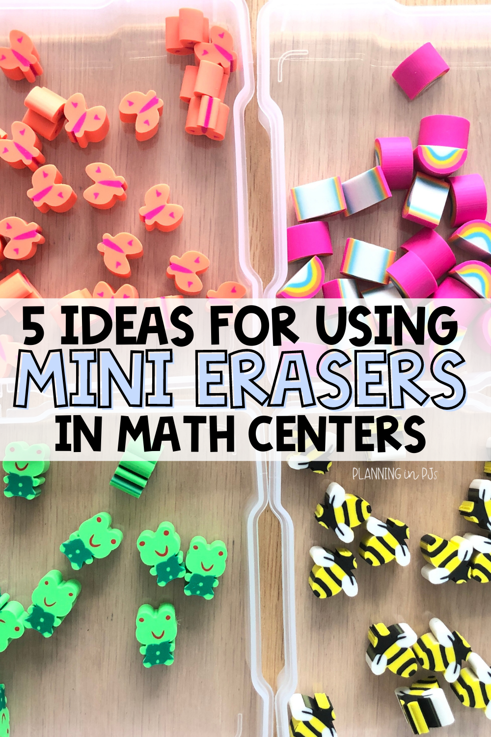 5 Ideas for using Mini Erasers in Kindergarten Math Centers : Planning ...